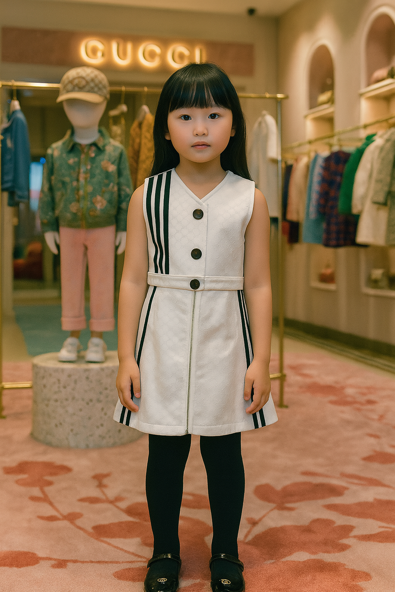 White Two-Piece Set – Cropped Vest and Skirt (LV129) – LASSIE & LADDIE